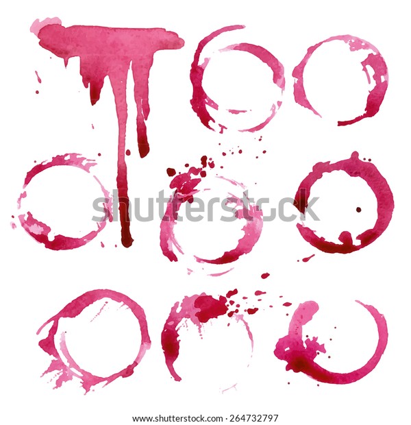 Wine Stain Isolated On White Vector Stock Vector (Royalty Free ...