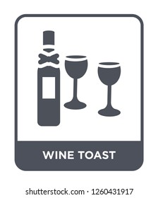 Wine Toast Icon Vector On White Stock Vector (Royalty Free) 1260431917 ...
