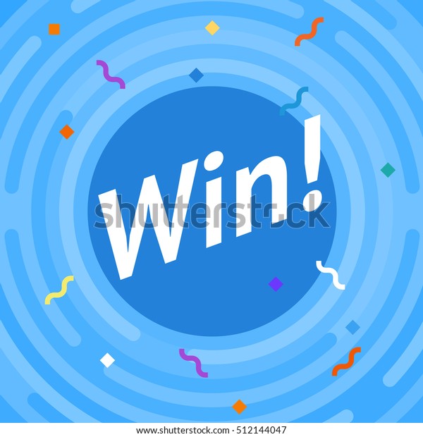 Winer Sign Congratulations Win Banner Flat Stock Vector (Royalty Free ...