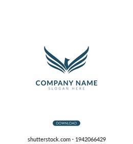 Wing Bird Logo Technology Modern Security Stock Vector (Royalty Free ...