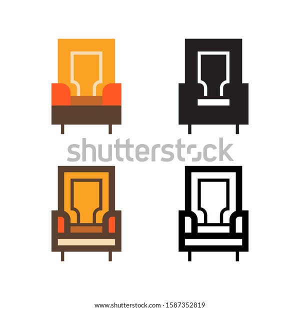 Wing Chair Logo Icon Design Four Stock Vector (Royalty Free) 1587352819 ...