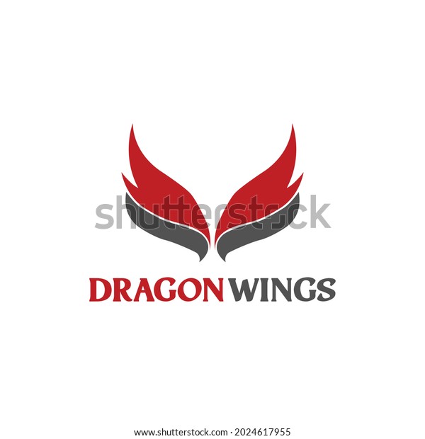 Wing Dragon Logo Design Simple Wing Stock Vector (Royalty Free ...