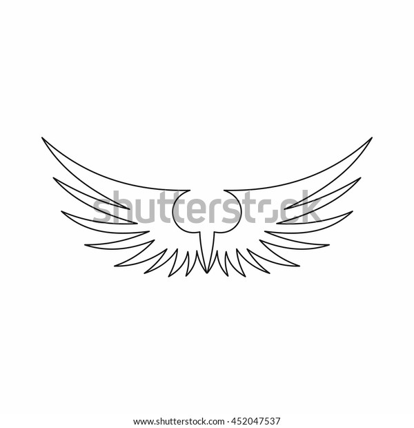 Wing Icon Outline Style Isolated Vector Stock Vector (Royalty Free ...
