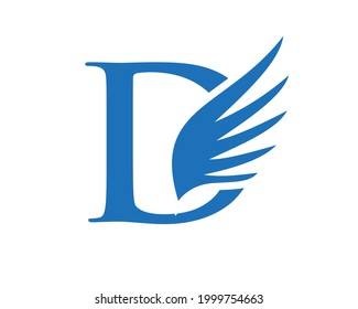 Wing Logo D Letter Concept D Stock Vector (Royalty Free) 1999754663