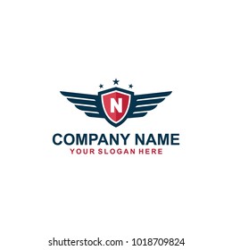 Wing N Logo Design Stock Vector (Royalty Free) 1018709824 | Shutterstock