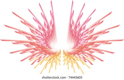 Wing Shaped Digital Vector Graphic Stock Vector (Royalty Free) 74443603 ...