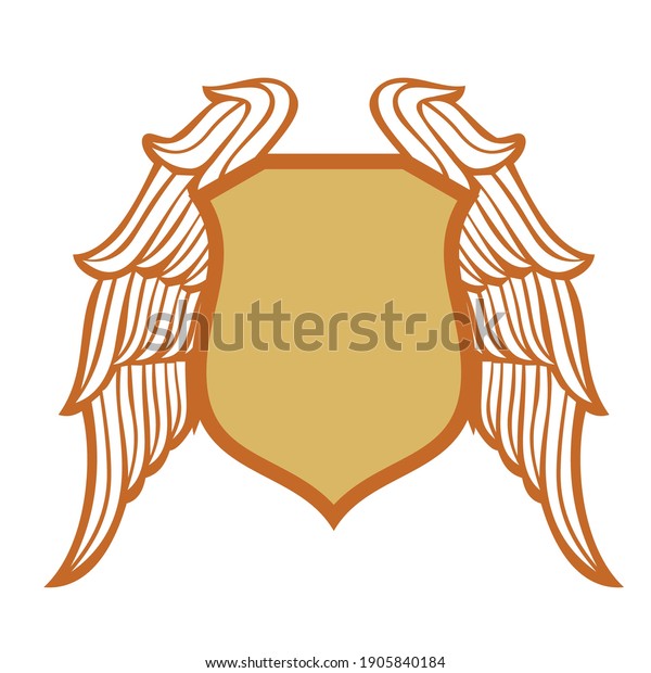 Wing Shield Vector Design Emblem Illustration Stock Vector Royalty