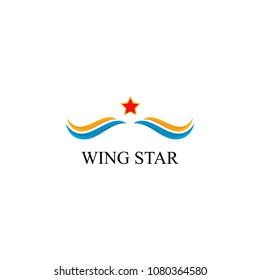 Wing Star Logo Stock Vector (Royalty Free) 1080364580 | Shutterstock