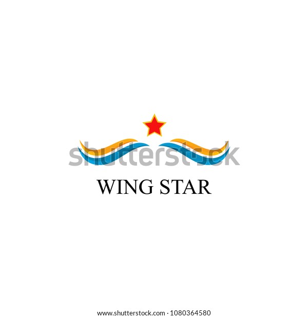 Wing Star Logo Stock Vector (Royalty Free) 1080364580 | Shutterstock