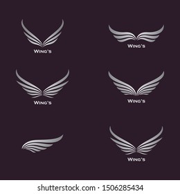 Wings Collection Aircraft Military Symbols Birds: vetor stock (livre de ...