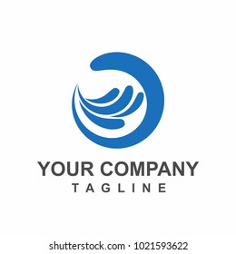 Wing Wind Water Logo Stock Vector (Royalty Free) 1021593622