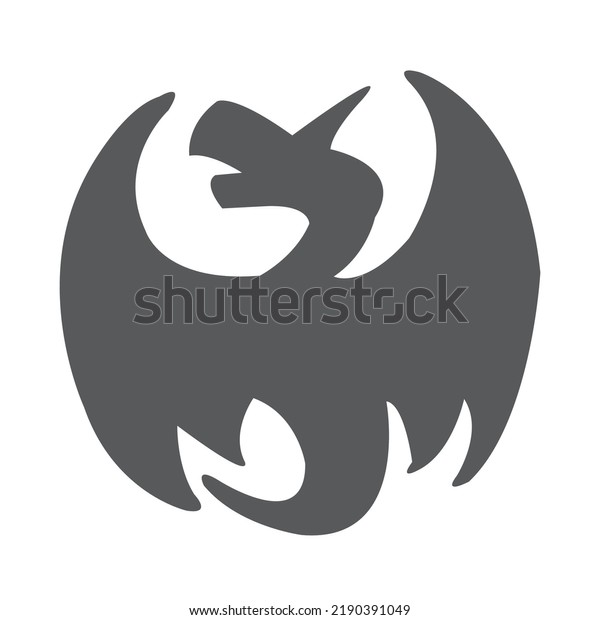 Winged Dragon Design Vector Illustration Stock Vector (Royalty Free ...