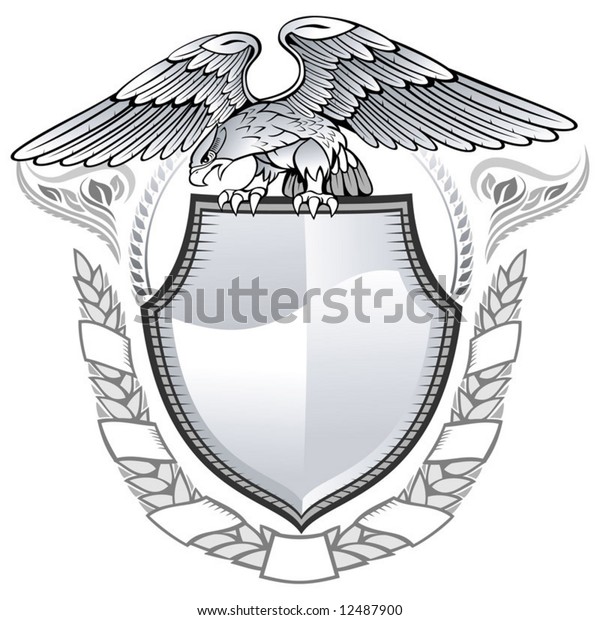 Winged Eagle Insignia Stock Vector (Royalty Free) 12487900 | Shutterstock