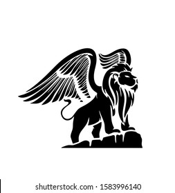 Winged Lion Logo Design Template Stock Vector (Royalty Free) 1583996140 ...
