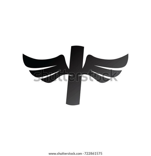 Winged Wing Initial Letter Alphabet Aviator Stock Vector (Royalty Free ...