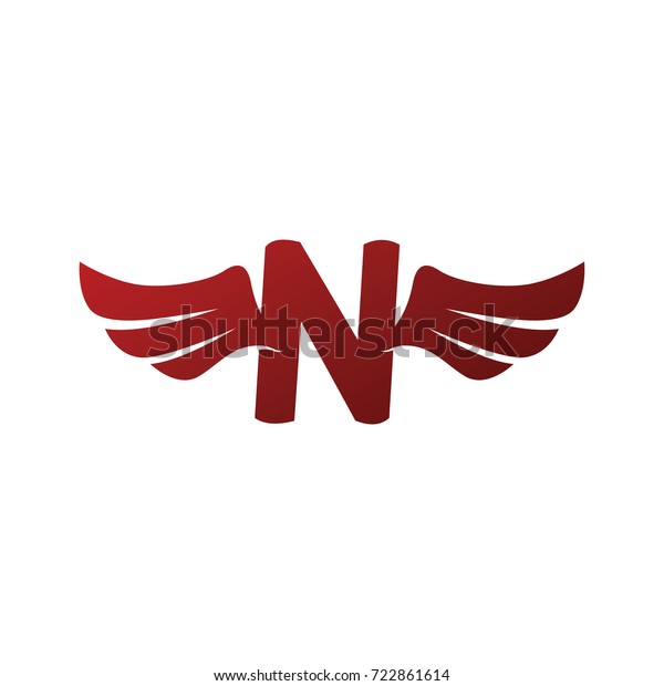 Winged Wing Initial Letter Alphabet Aviator Stock Vector (Royalty Free ...