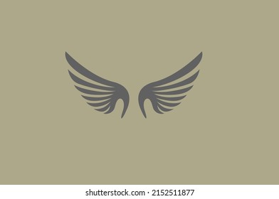 Wings Bird Unique Cool Logo Design Stock Vector (Royalty Free ...