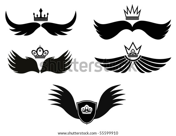 Wings Crown Stock Vector (Royalty Free) 55599910 | Shutterstock