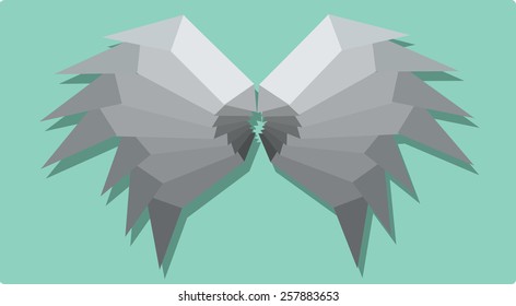 Wings Flat Bright Design Modern Unusual Stock Vector (Royalty Free ...