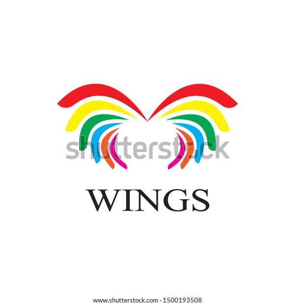 Wings Logo Design Ilustration Template Stock Vector (Royalty Free ...