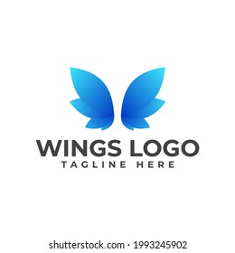 Wings Logo Vector Art Icons Graphics Stock Vector (Royalty Free ...