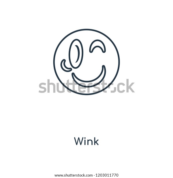 Wink Concept Line Icon Linear Wink Stock Vector (Royalty Free ...