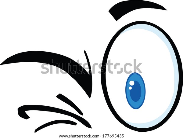 Winking Cartoon Eyes Vector Illustration Isolated Stock Vector (Royalty ...