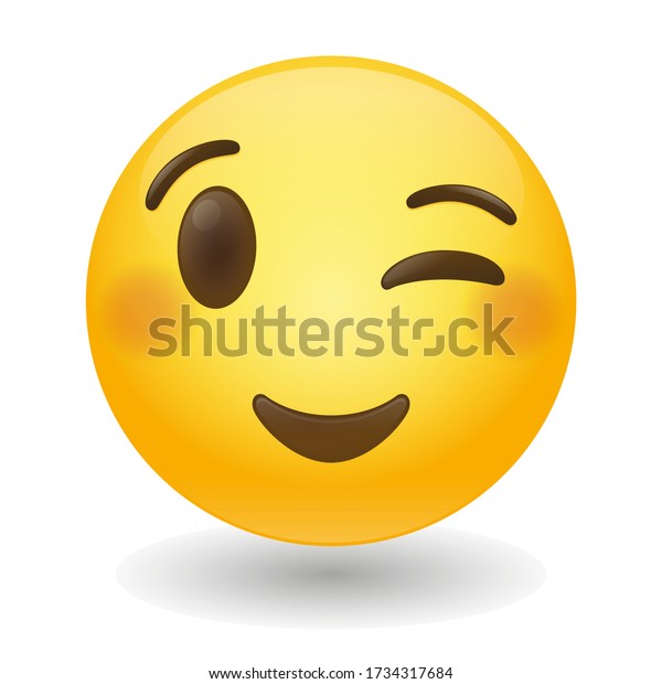 Winking Emoji Vector Art Illustration Design Stock Vector (Royalty Free ...