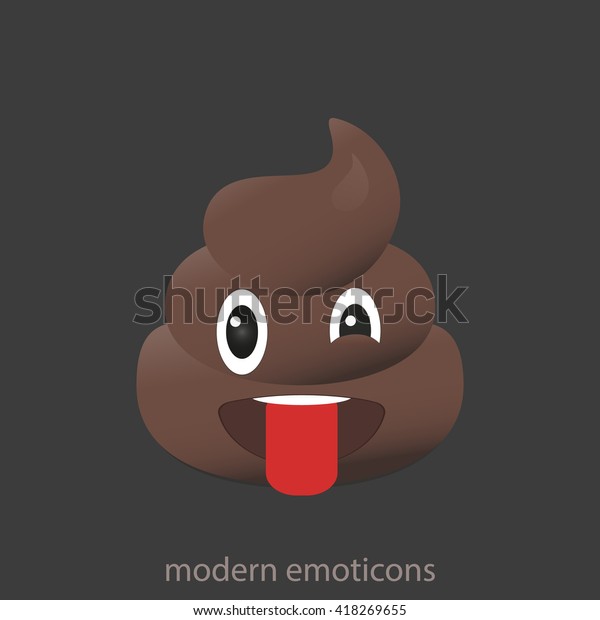 Winking Poo Icon Shit Emoticons Poop Stock Vector (Royalty Free ...