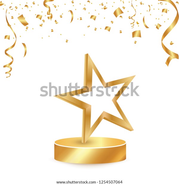 Winner Background First Place Competition Podium Stock Vector (Royalty ...