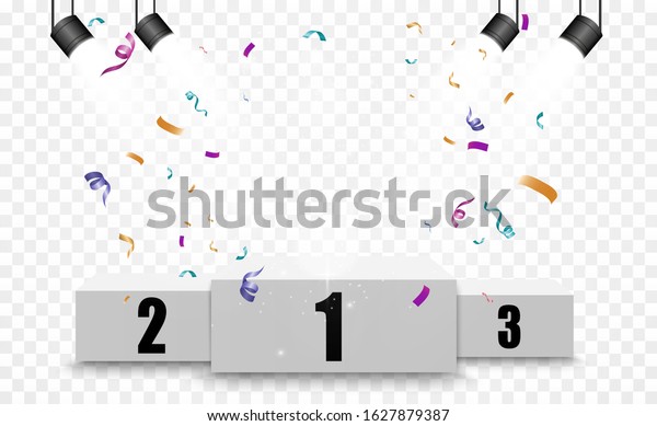 Winner Background Light Effects Confetti Festive Stock Vector (Royalty ...