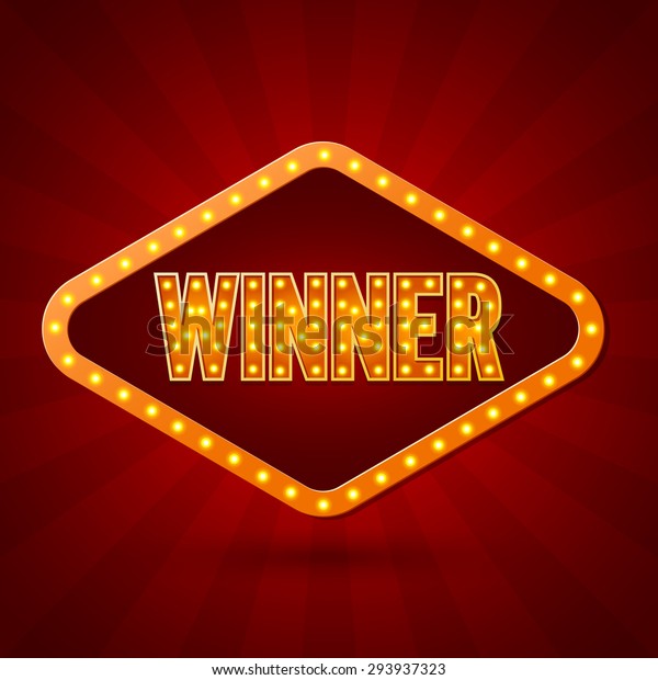 Winner Banner Lighting Vector Illustration Stock Vector (Royalty Free ...