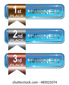 Winner Banners Isolated On Transparent Background Stock Vector (Royalty ...
