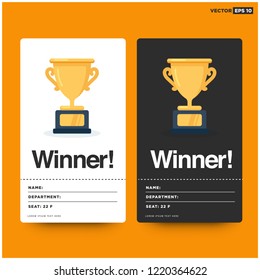 Champ Card Simple Flat Trophy Vector Stock Vector (Royalty Free) 1220364682