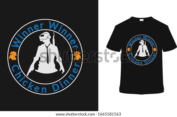 Winner Winner Chicken Dinner T Shirt Stock Vector (Royalty Free ...