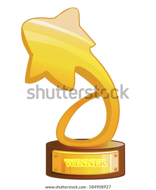 Winner Cup Star Cartoon Vector Illustration Stock Vector (Royalty Free ...