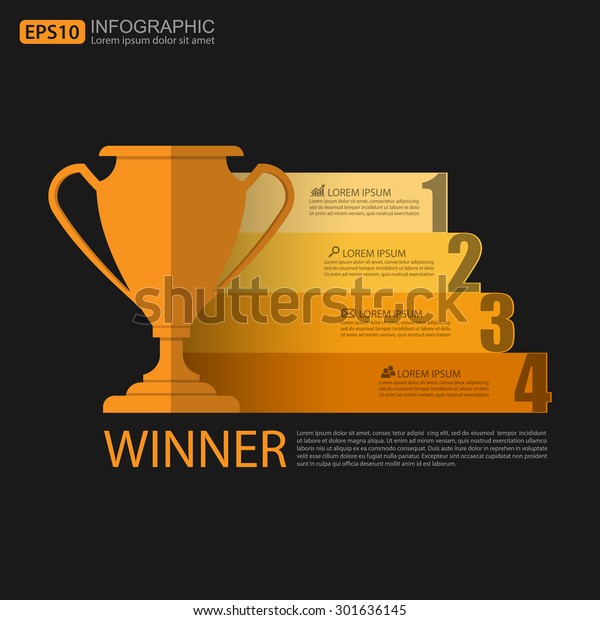 Winner Cup Vector Illustrationsport Infographic Elements Stock Vector ...
