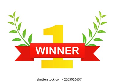 Winner First Place Vector Illustration Stock Vector (Royalty Free ...