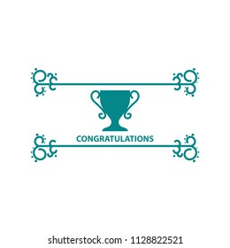 Winner Greetings When Receive Trophy Vector Stock Vector (Royalty Free ...