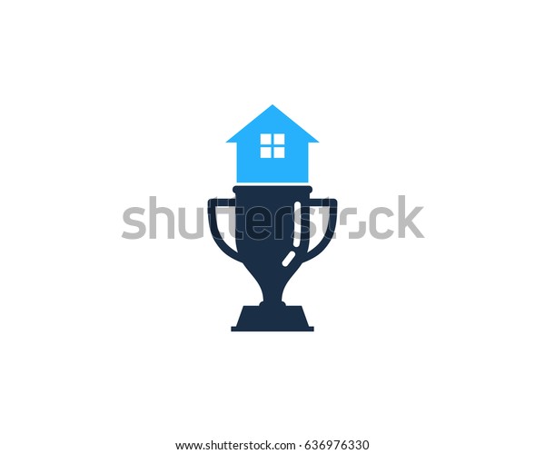 Winner House Trophy Icon Logo Design Stock Vector (Royalty Free ...