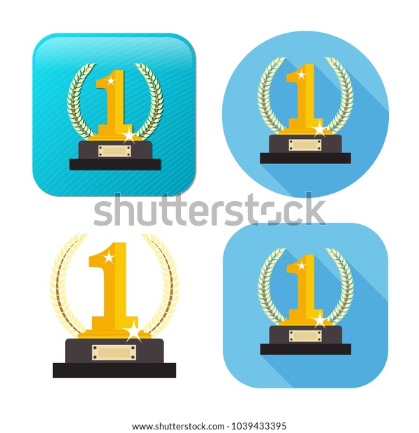 Winner Icon Gold Prize Vector Prize Stock Vector (Royalty Free ...