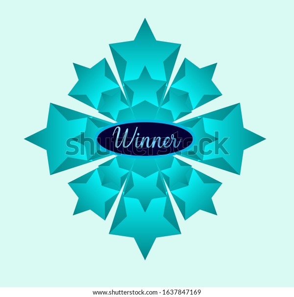 Winner Label Logo Icon Surprise Sticker: vector de stock (libre de ...