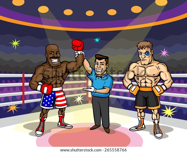 Winner Loser Boxing Match Stock Vector (Royalty Free) 265558766