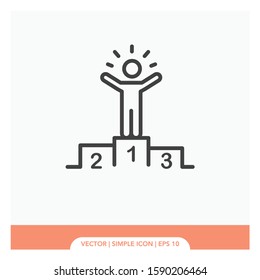 Winner People Icon Vector Illustration Stock Vector (Royalty Free ...