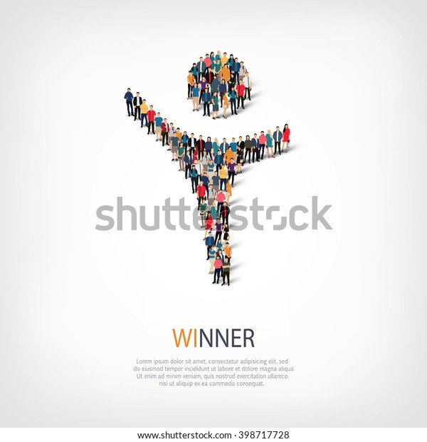 Winner People Symbol Stock Vector (Royalty Free) 398717728 | Shutterstock
