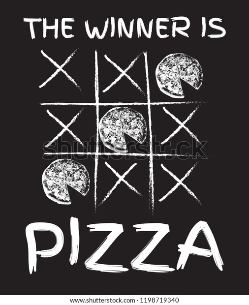 Winner Pizza Vector Hand Drawn Illustration Stock Vector (Royalty Free ...