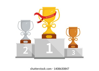 Winner Podium Cups First Second Third: Vector có sẵn (miễn phí bản ...