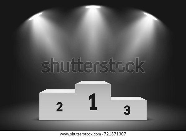 Winner Podium On Dark Background Empty Stock Vector (Royalty Free ...