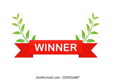 Winner Red Ribbon Vector Illustration Stock Vector (Royalty Free ...