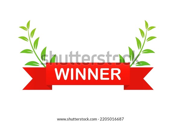 Winner Red Ribbon Vector Illustration Stock Vector (Royalty Free ...